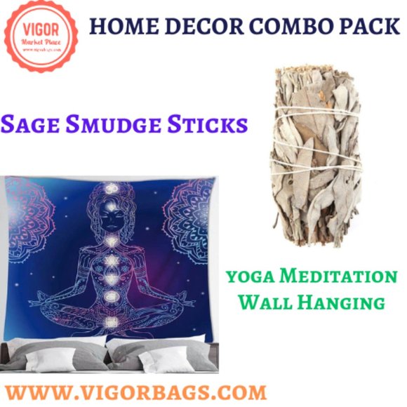Vigor | Wall Decor | Yoga Meditation Wall Hanging Sage Multi Pack ...